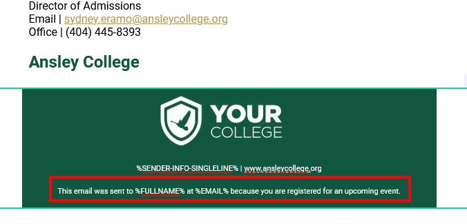 Preparing a Template for Transactional Send – eduConverse