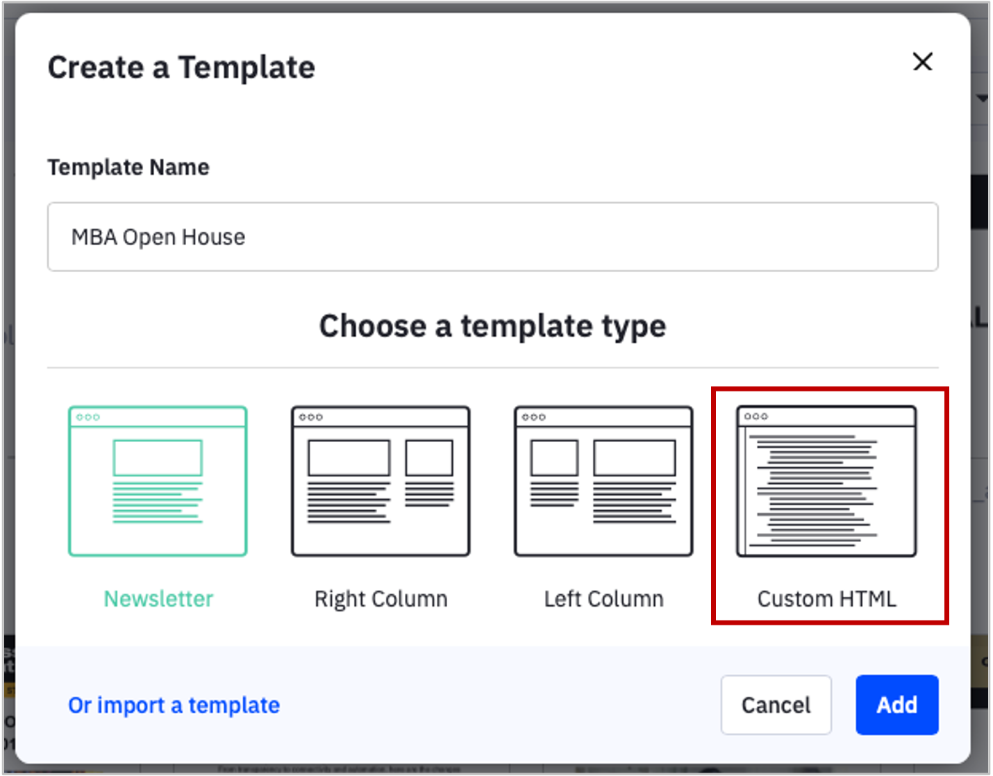 Create a template for your emails – eduConverse